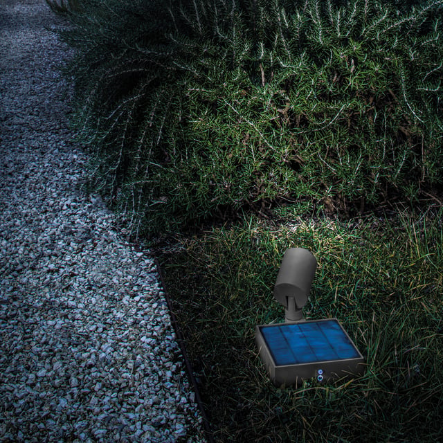Ailati Lights by Zafferano Outdoor solar spotlight, LED dark grey ...