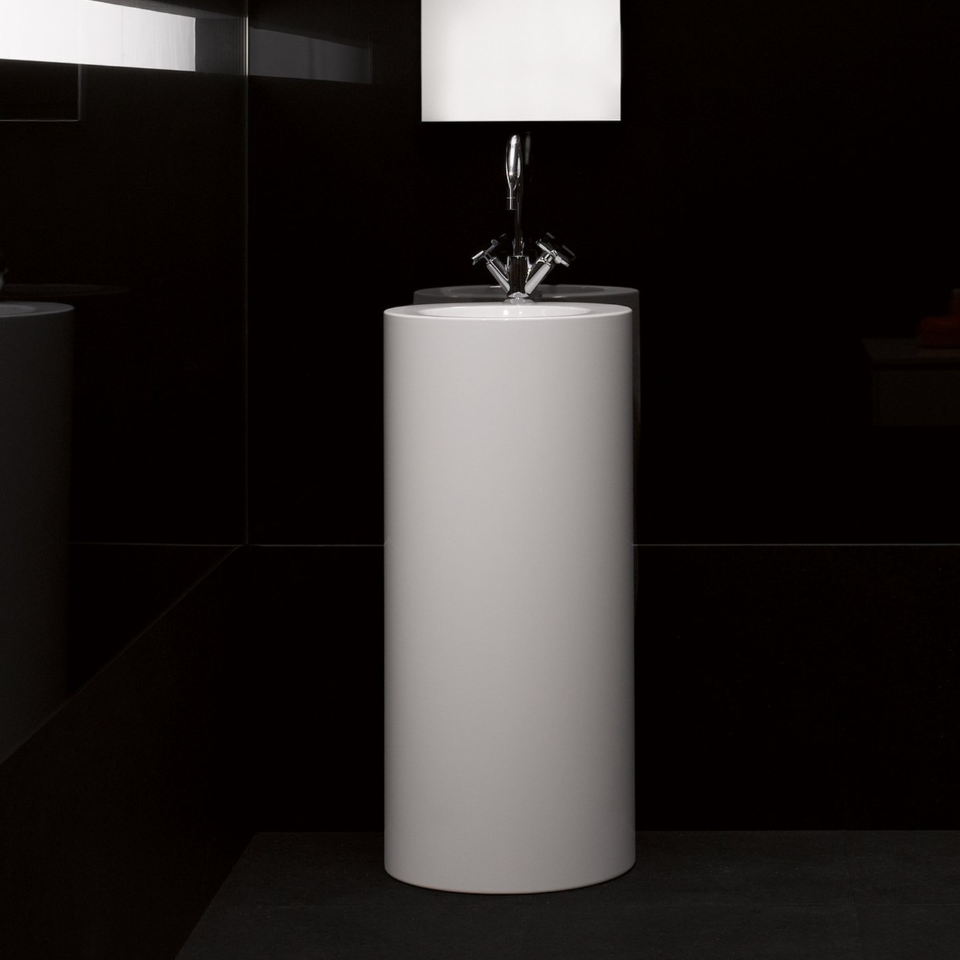 LAUFEN FORM pedestal washbasin with antibacterial coating, white ...
