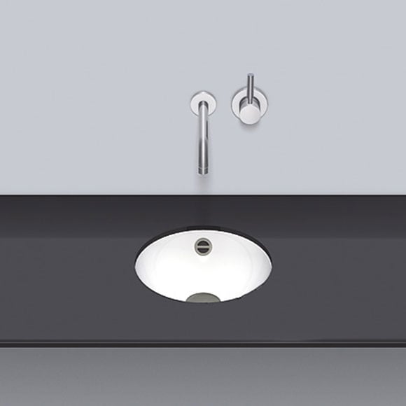 LAUFEN FORM undercounter washbasin with antibacterial coating, white ...