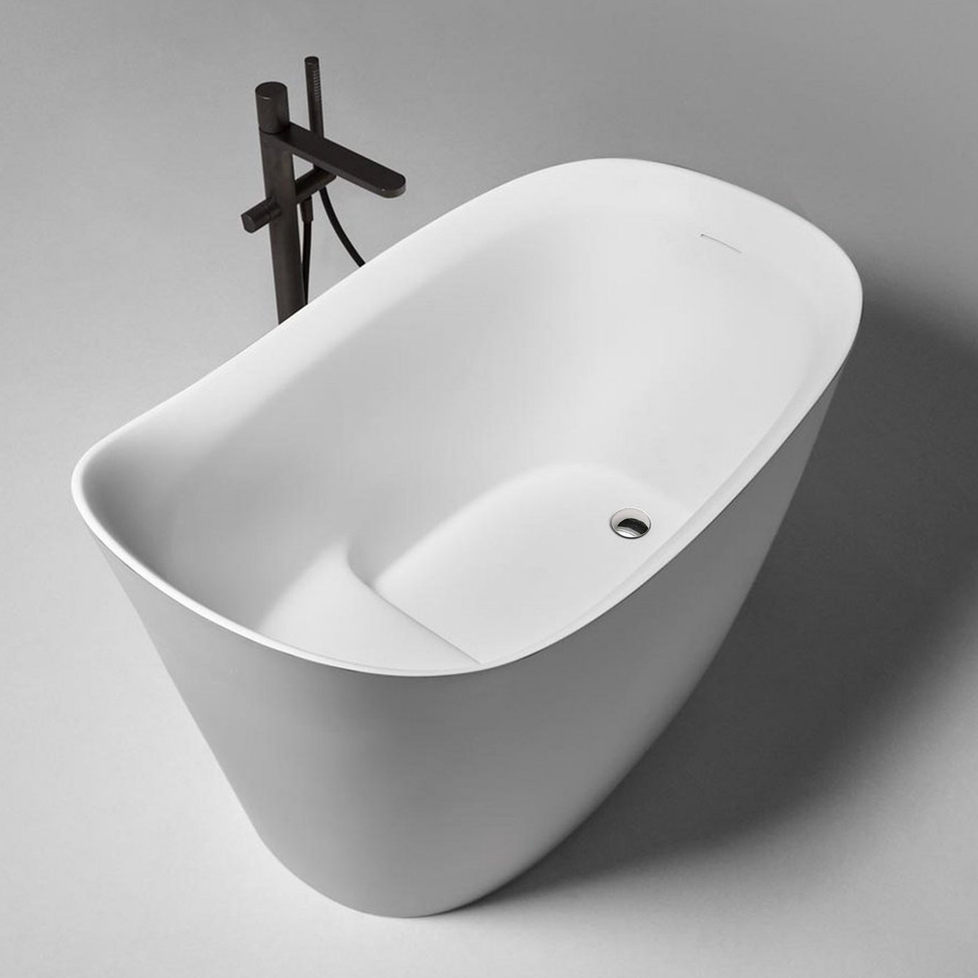antoniolupi MASTELLO freestanding bath, oval matt white - MASTELLO | REUTER