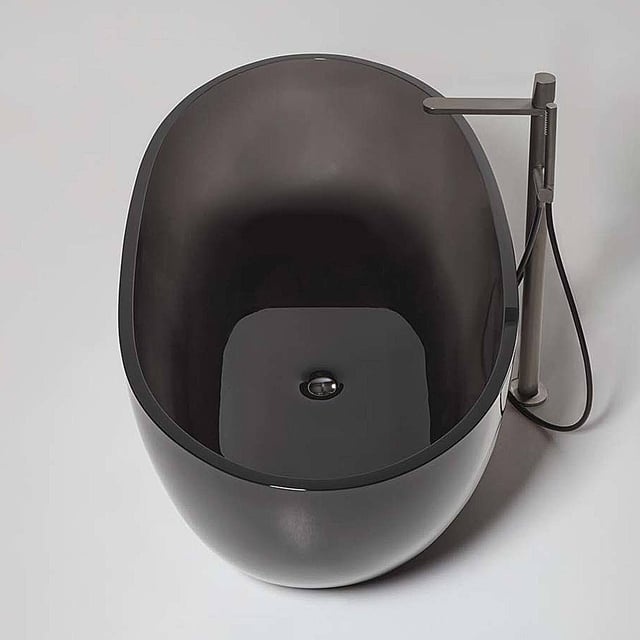 antoniolupi REFLEX freestanding bath, oval fumé - REFLEX#FUMÉ | REUTER