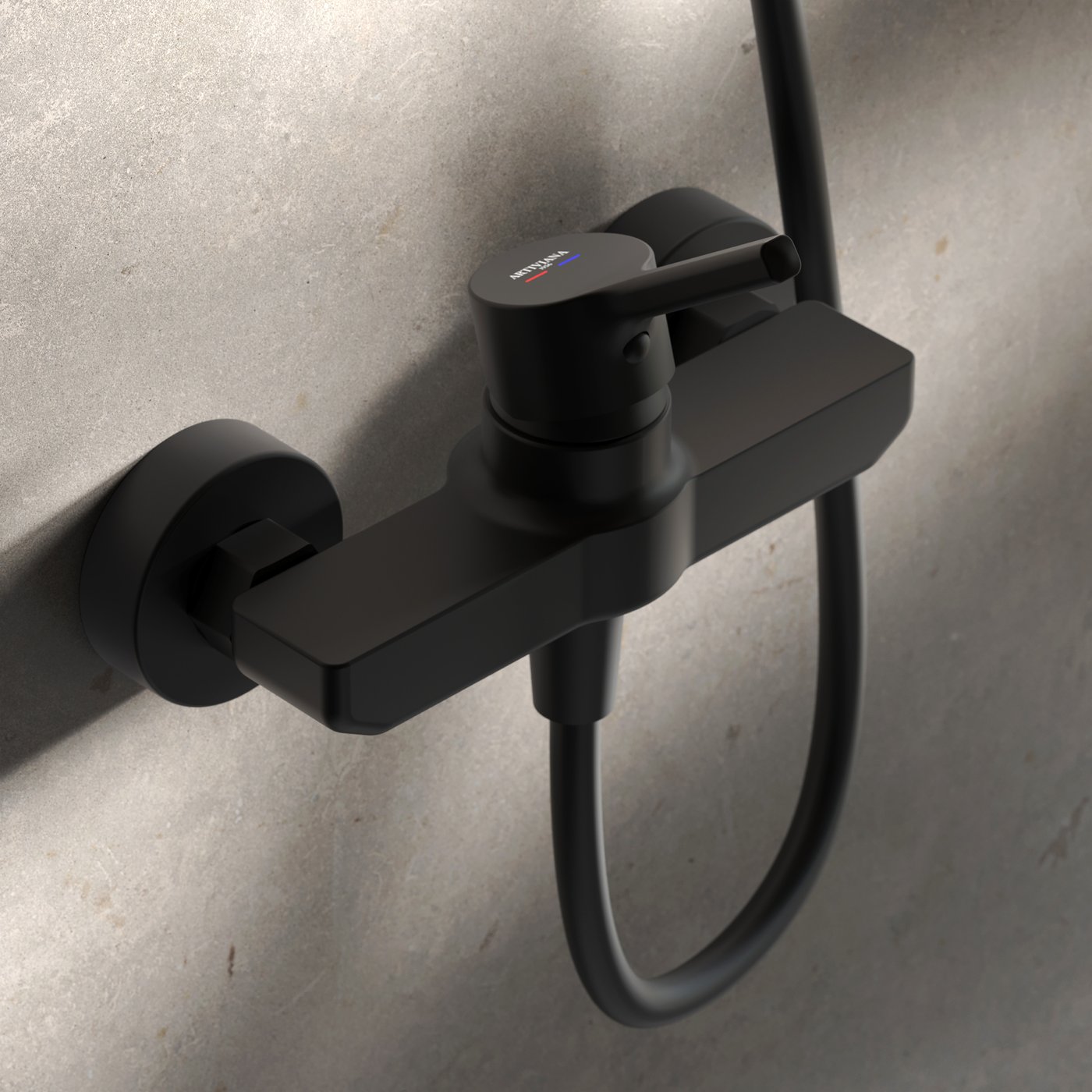 Artiviana Allegro shower mixer with slender handle, for 1 outlet matt ...