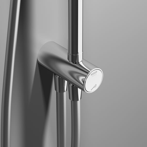 Artiviana Allegro shower system for exposed or concealed mixer chrome ...