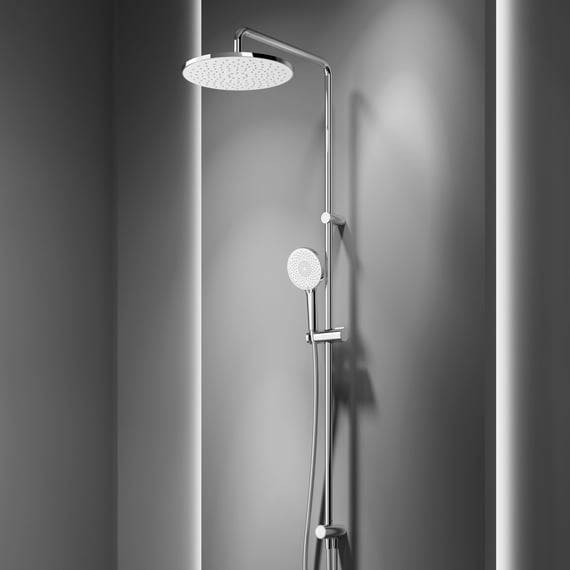 Artiviana Allegro shower system for exposed or concealed mixer chrome ...