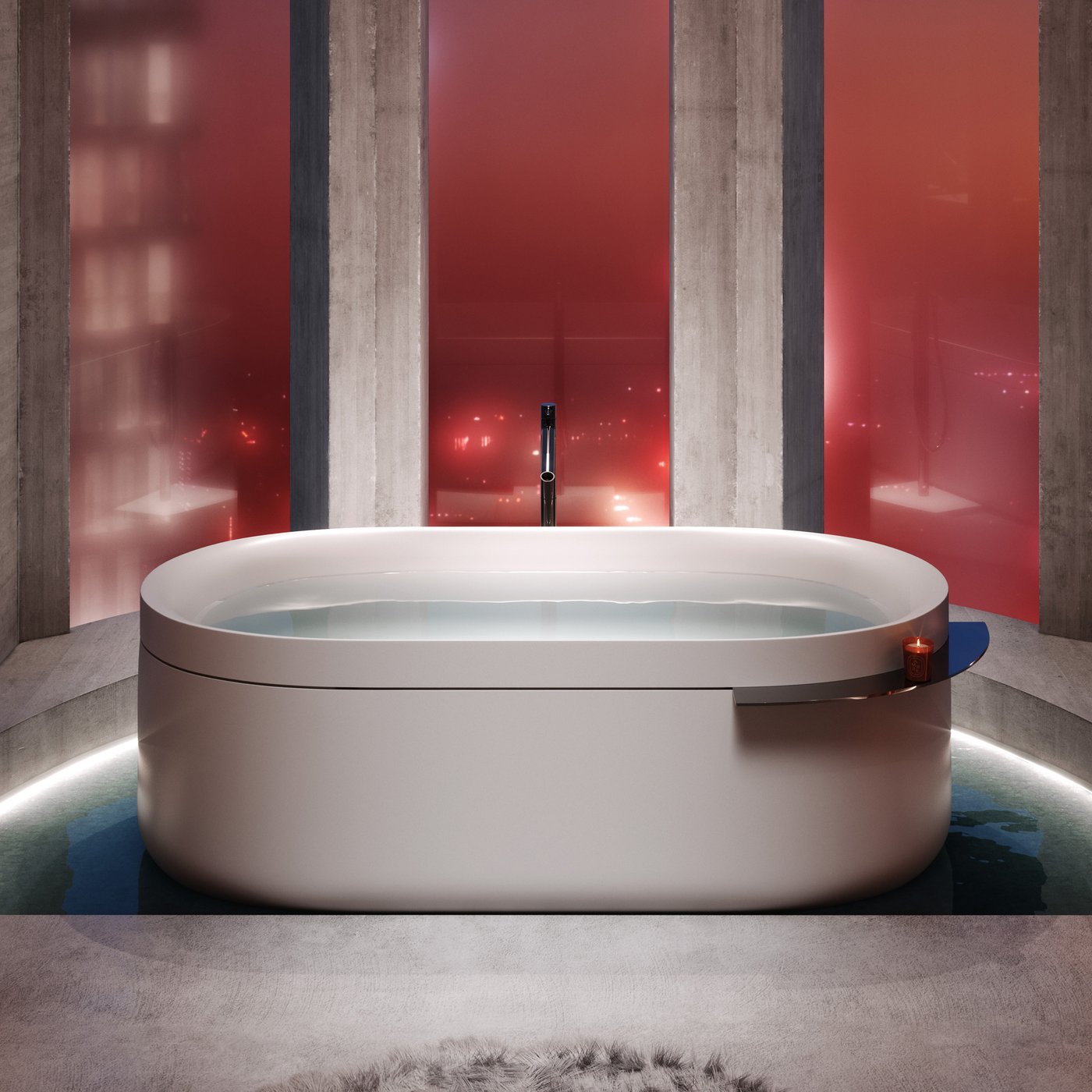 AXOR Suite freestanding bath, oval matt white - 42005700 | REUTER