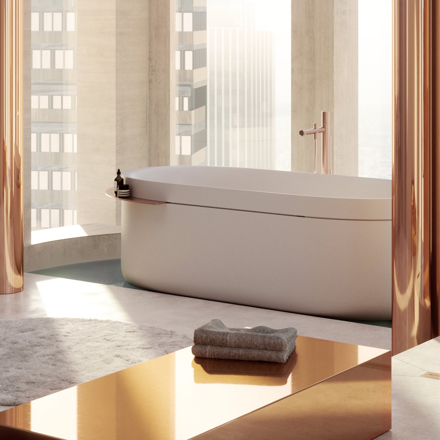 AXOR Suite shelf for freestanding bath matt black - 42006670 | REUTER