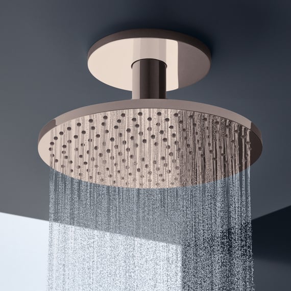 AXOR ShowerSolutions overhead shower set, 1 spray mode rose gold ...