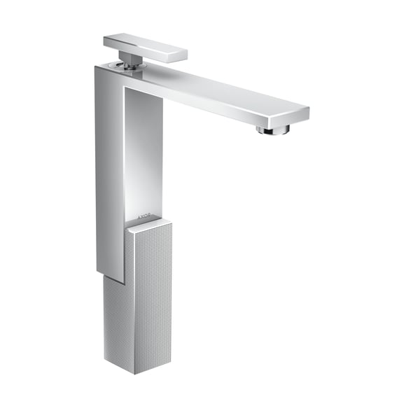 AXOR Edge basin fitting 280 with tall pillar with EcoSmart, with push ...