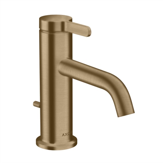 AXOR One basin fitting 70 with pop-up waste set, brushed bronze ...