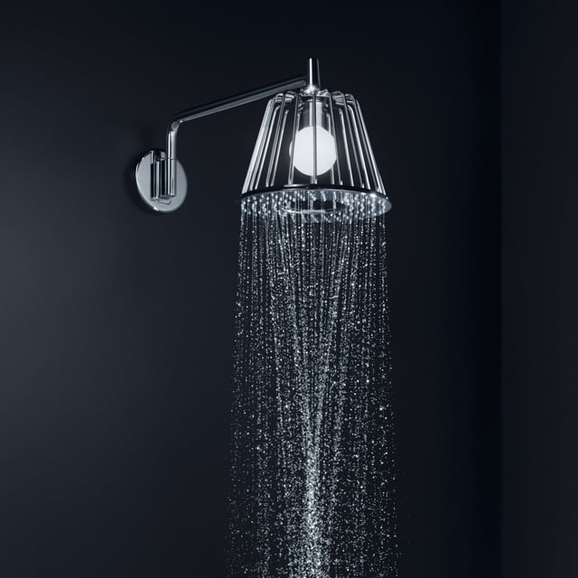 AXOR LampShower by Nendo overhead shower, 1 spray mode chrome ...