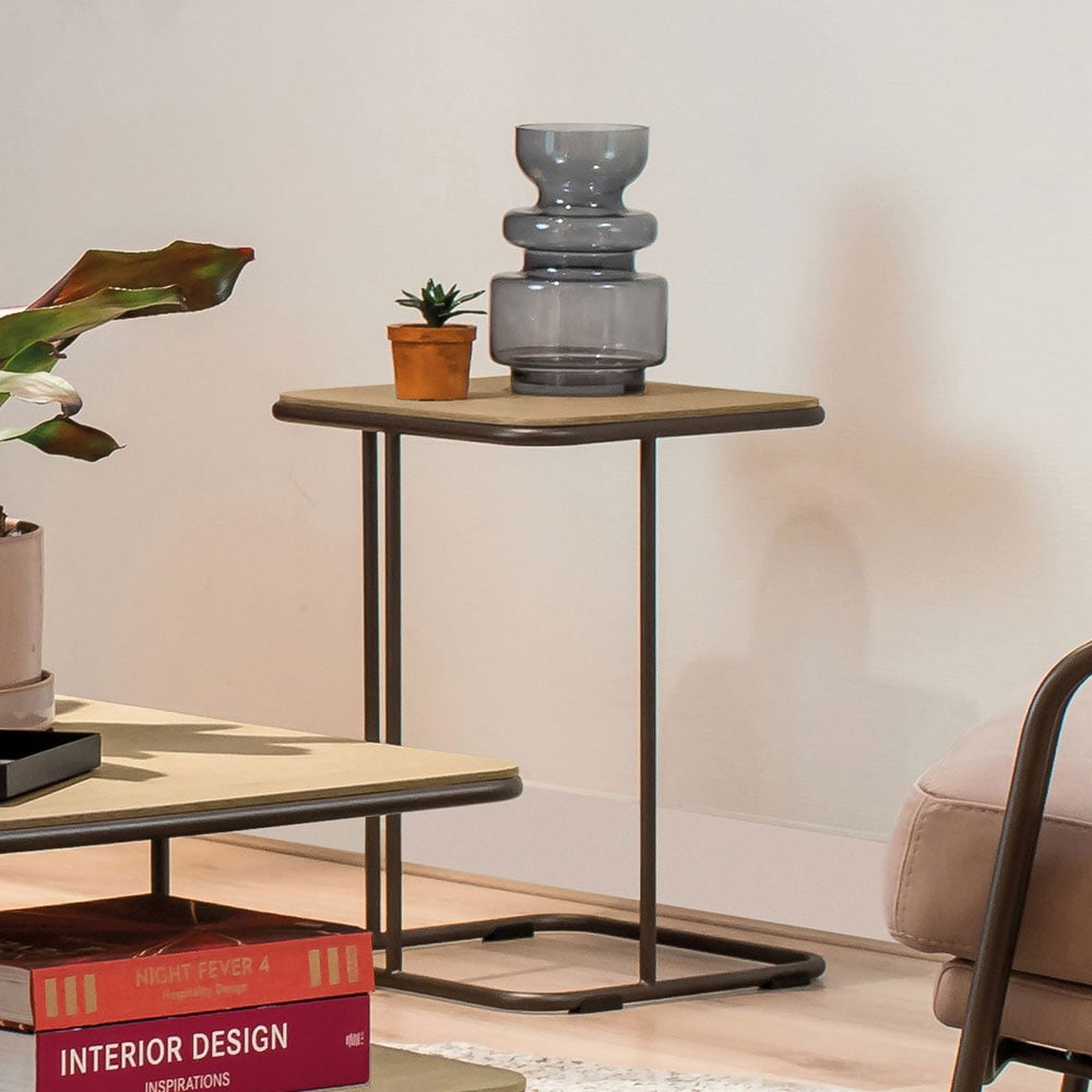 bert plantagie Layers side table - Layers#high#BP100#38x38#eiche#Lack ...