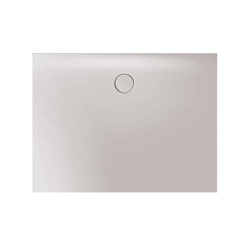 Bette Floor Side rectangular shower tray with BetteGlaze Plus, silver ...