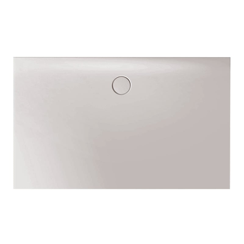Bette Floor Side rectangular shower tray with BetteGlaze Plus, silver ...