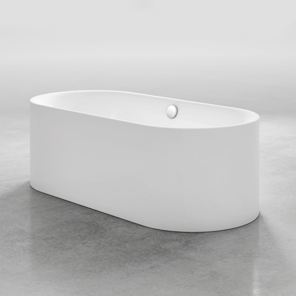 Bette Lux Oval Silhouette freestanding bath, oval white - 3465-000CFXXS ...