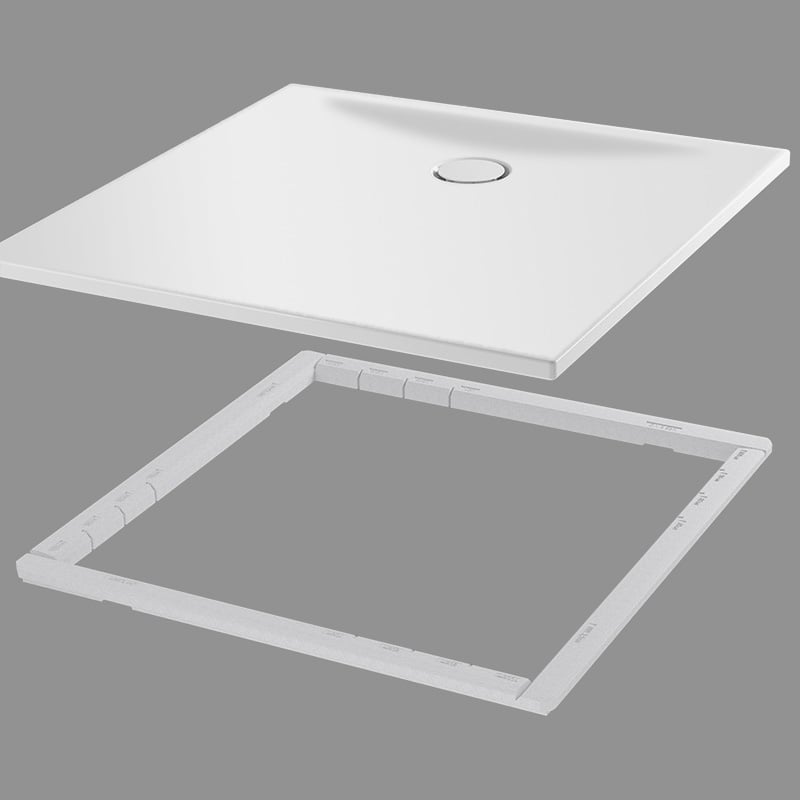 Bette Floor Side rectangular shower tray with BetteGlaze Plus, matt ...