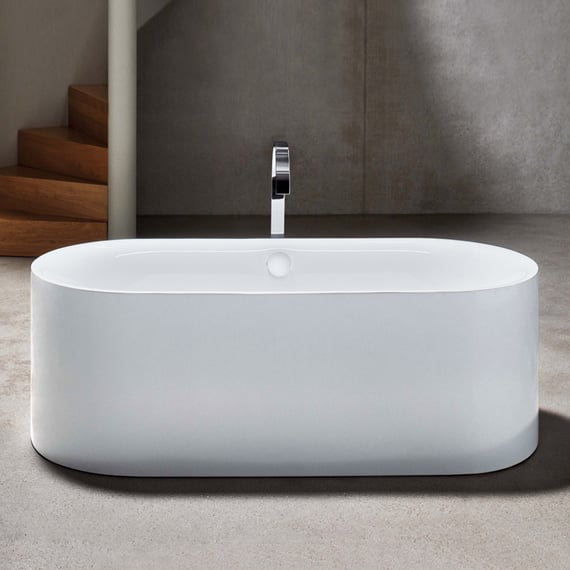 Bette Lux Oval Silhouette freestanding bath, oval with BetteGlaze Plus ...