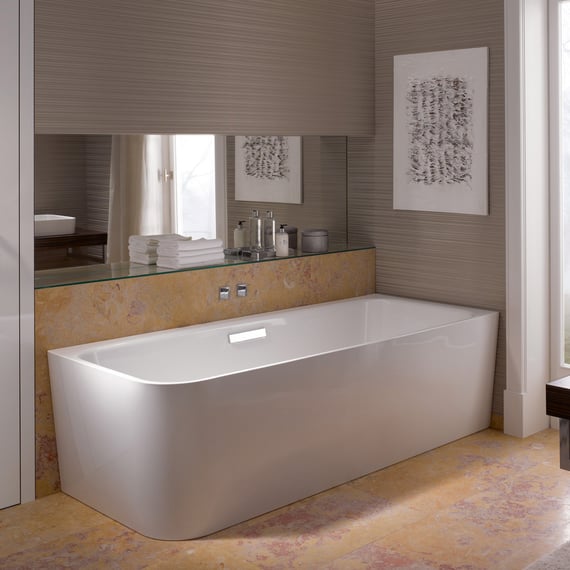 Bette Art corner bath, with panel white - 3480-000CELHK+B614-901 | REUTER