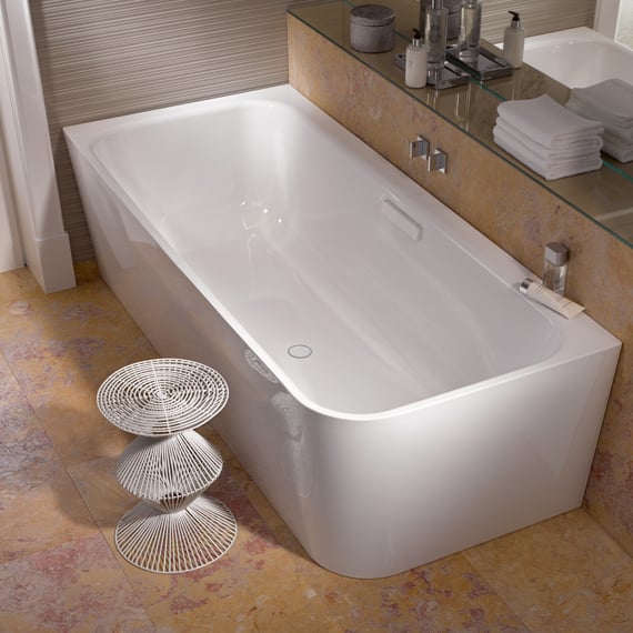 Bette Art corner bath, with panel white - 3480-000CERHK+B614-000 | REUTER