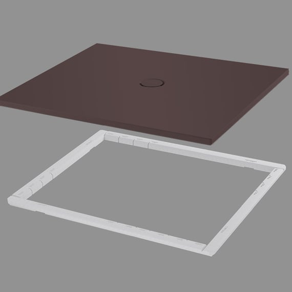 Bette Floor rectangular/square shower tray with support, with ...