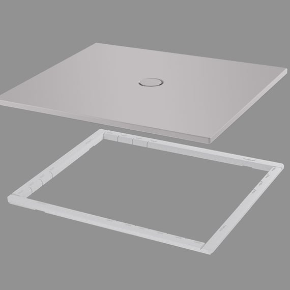 Bette Floor rectangular/square shower tray with support, quartz - 5793 ...