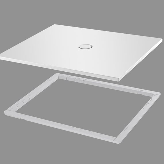 Bette Floor rectangular/square shower tray with support, with BetteAnti ...