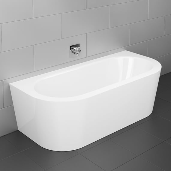 Bette Starlet I Silhouette back-to-wall bath, with panel white - 8300 ...
