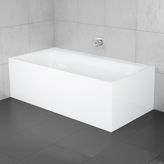 Bette Lux Silhouette Side corner bath, with panel white - 3460-000CERVS ...