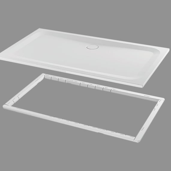 Bette Ultra rectangular/square shower tray with support, with BetteAnti ...