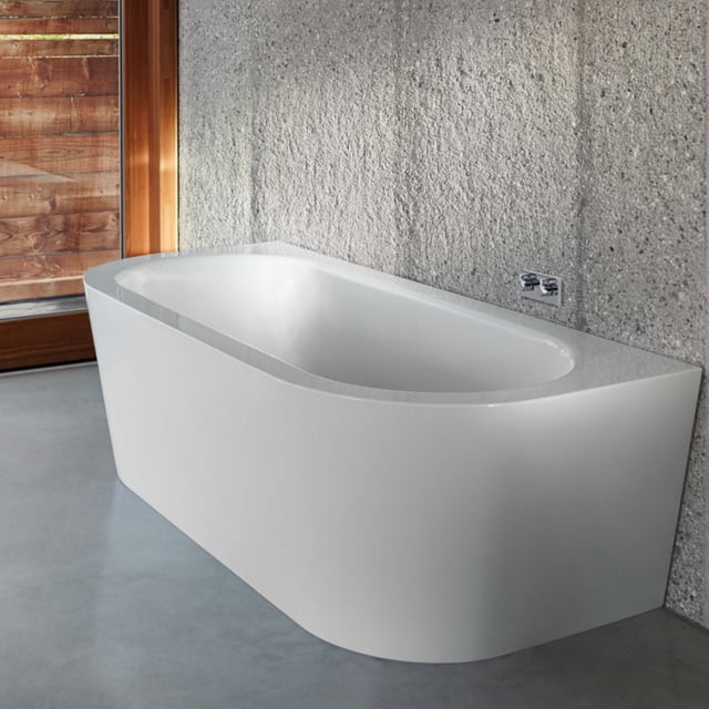 Bette Starlet I Silhouette back-to-wall bath, with panel white - 8325 ...