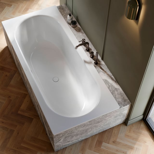 Bette Starlet rectangular bath, built-in with BetteGlaze Plus, white ...