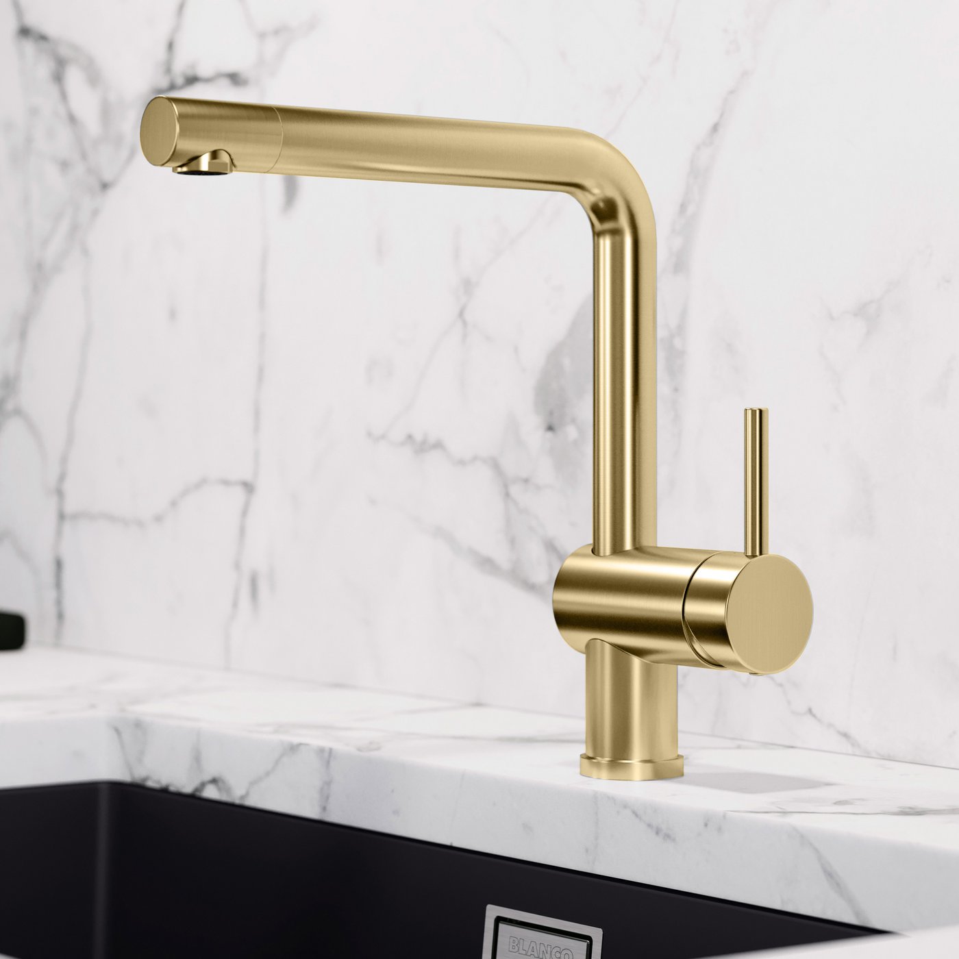 Blanco Linus Küchenarmatur, schwenkbar satin gold - 526683 | REUTER