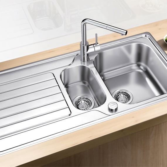 Blanco Dinas kitchen sink stainless steel silk gloss - 523379 | REUTER