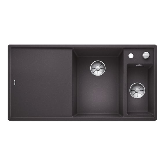 Blanco Axia kitchen sink with glass chopping board, with colander ...