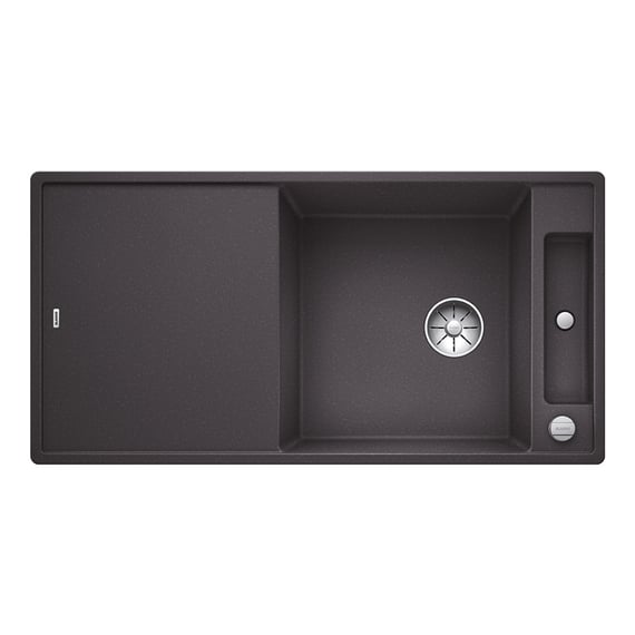 Blanco Axia kitchen sink with glass chopping board, matt stone grey ...