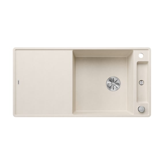 Blanco Axia kitchen sink with glass chopping board, matt soft white ...