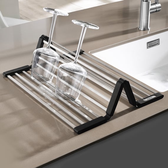 Blanco Universal draining board brushed stainless steel/black - 238483 ...