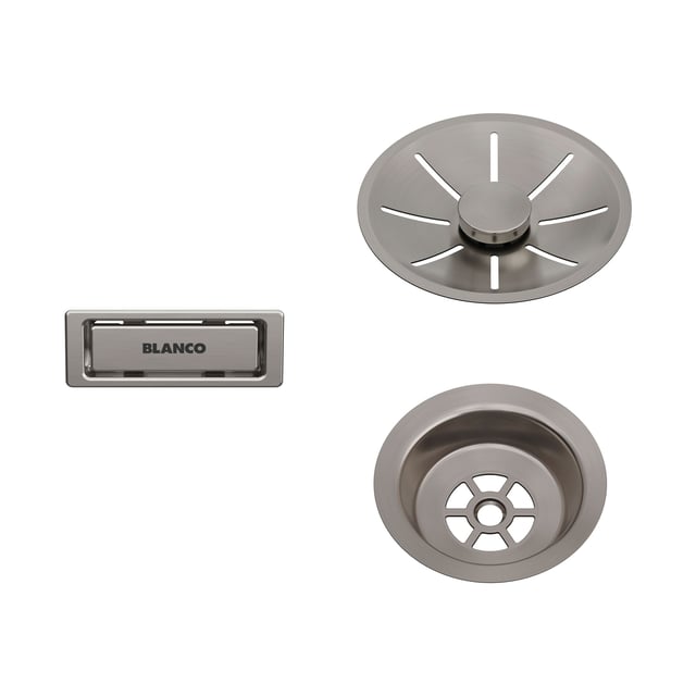 Blanco waste and overflow set for single bowls satin platinum - 207406 ...