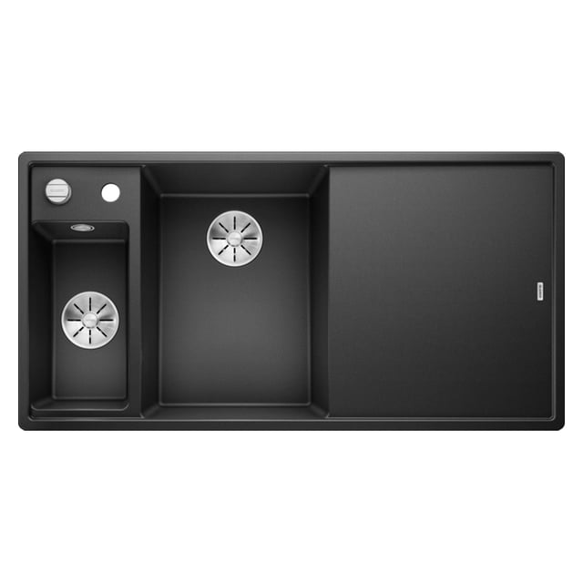 Blanco Axia kitchen sink with glass chopping board, with colander ...