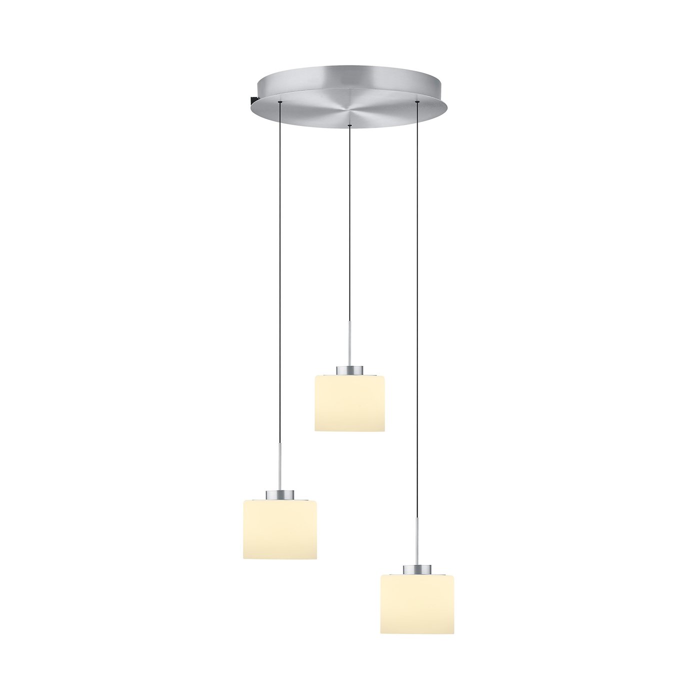 HELL Abby pendant light LED, round, 3 heads with remote control ...