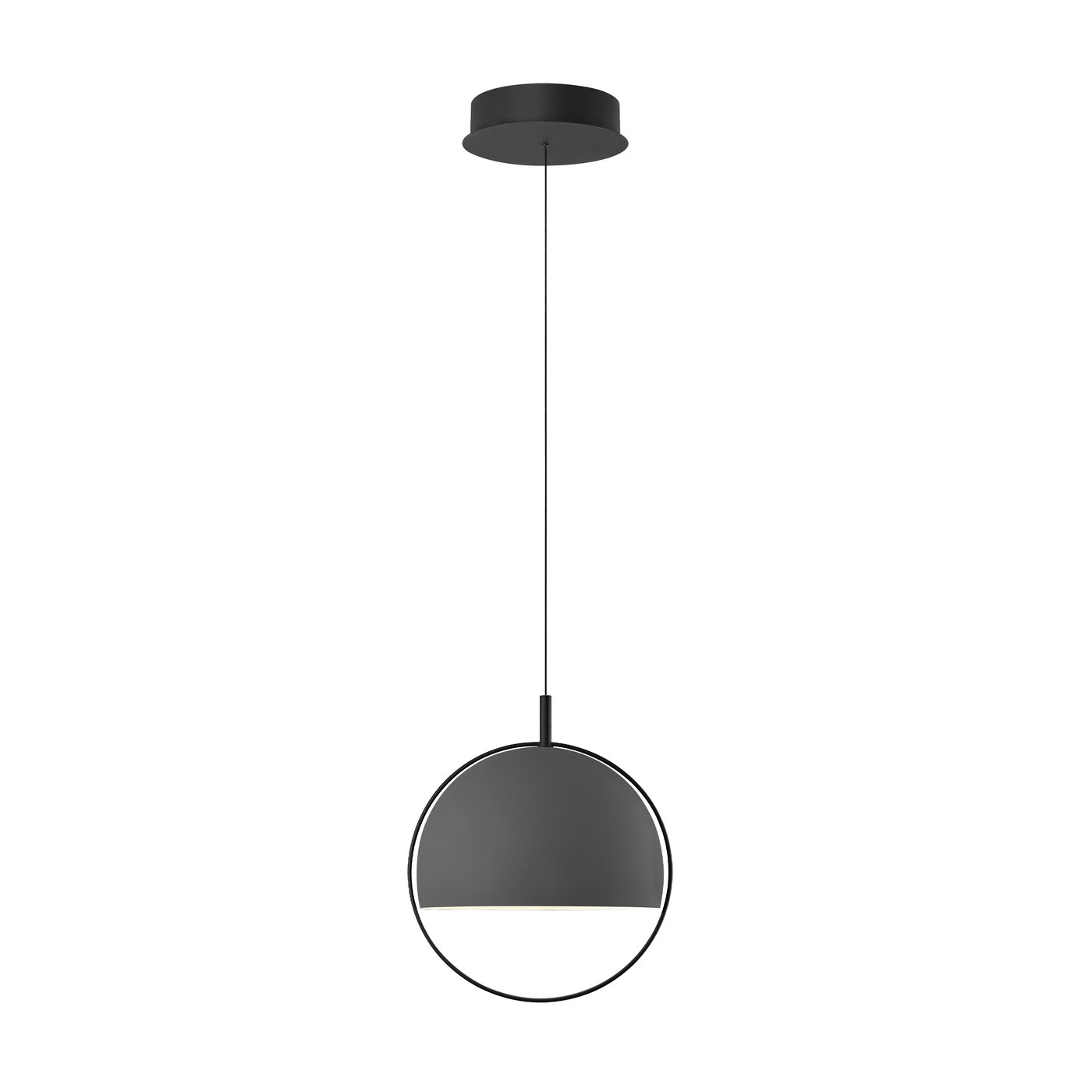 HELL HOOP pendant light, LED dimmable, height adjustable with lift ...