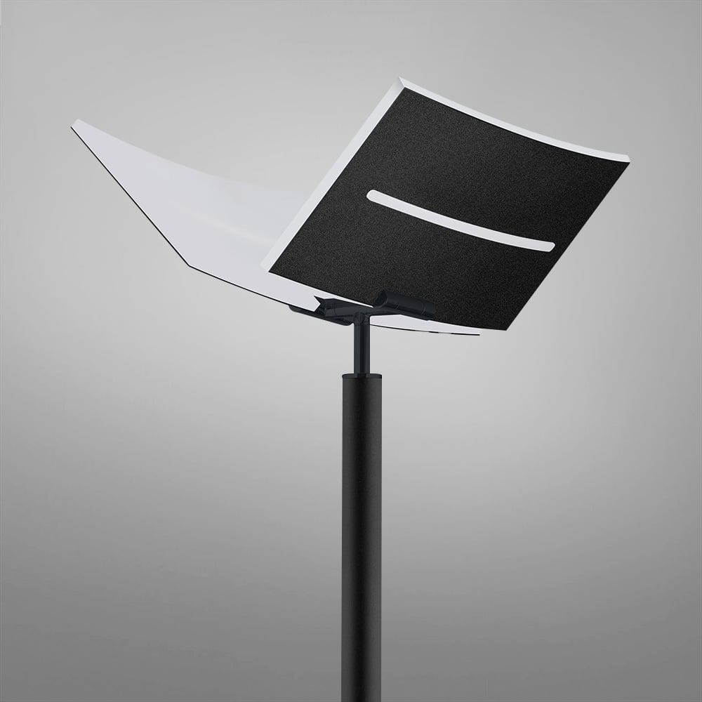 HELL EVOLO uplighter with reading arm, LED black - 60527/2-06 | REUTER