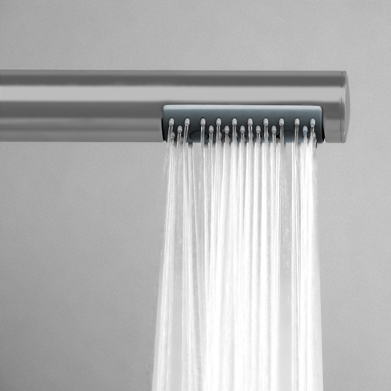 Bossini Inox hand shower set with bracket, 1 spray mode brushed ...