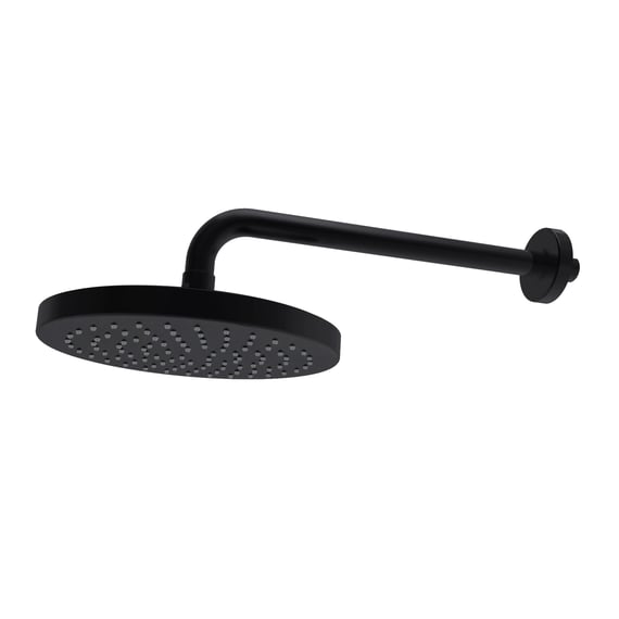 Bossini Elios overhead shower set, 1 spray mode matt black ...