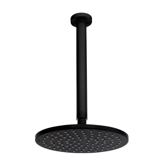 Bossini Cosmo overhead shower set, 1 spray mode matt black ...