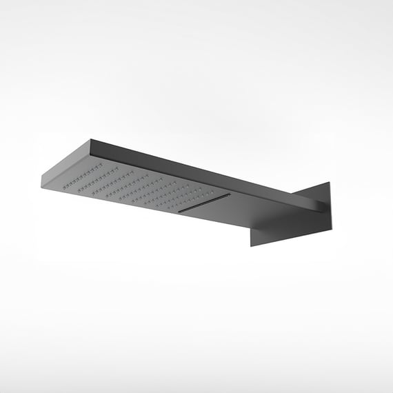 Bossini Manhattan overhead shower set, 2 spray modes matt black ...