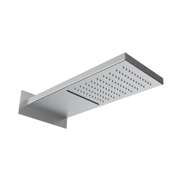 Bossini Manhattan overhead shower set, 2 spray modes brushed stainless ...