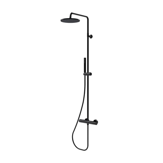 Bossini Cosmo shower system, thermostat matt black - L10093000073008 ...