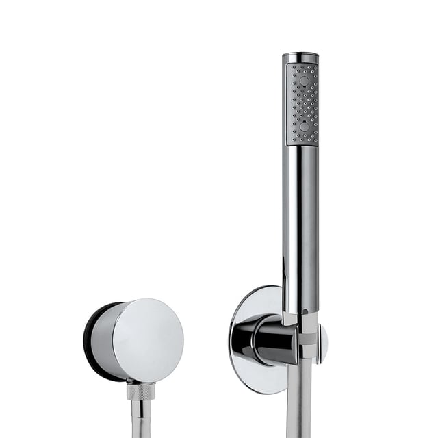 Bossini Zen hand shower set with wall elbow and bracket, 1 spray mode ...