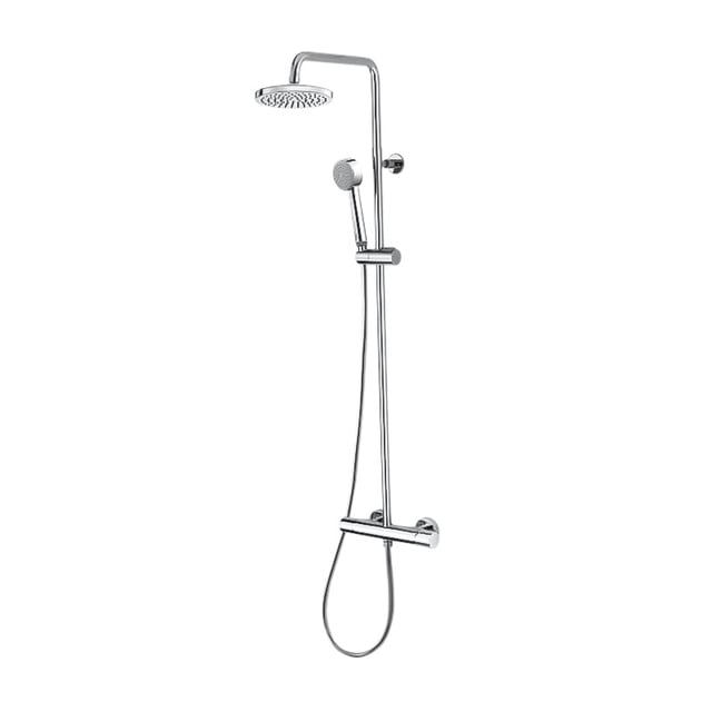 Bossini Elios exposed shower system with mixer, single-lever mixer ...