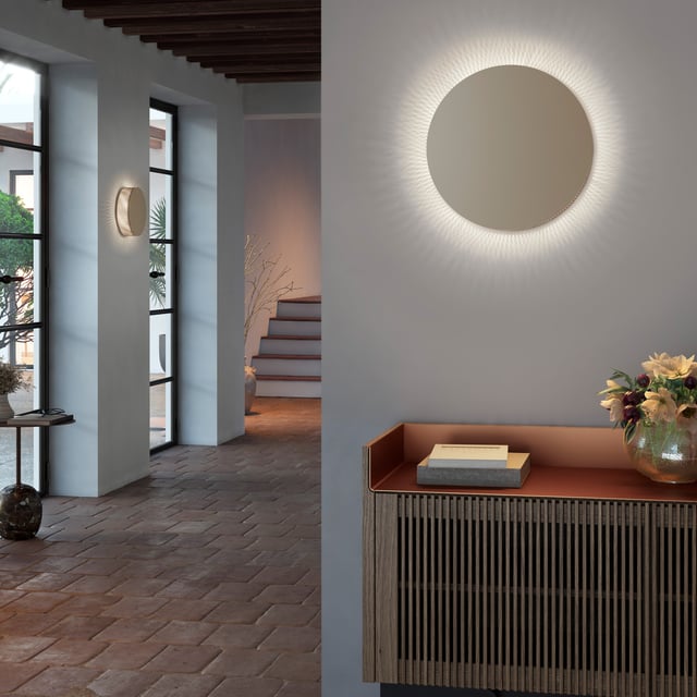 bover Helios wall light, LED dimmable, beige - 21401013179 | REUTER